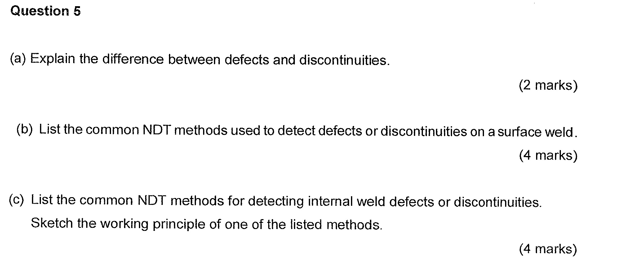 Solved Question 5(a) ﻿Explain the difference between defects | Chegg.com