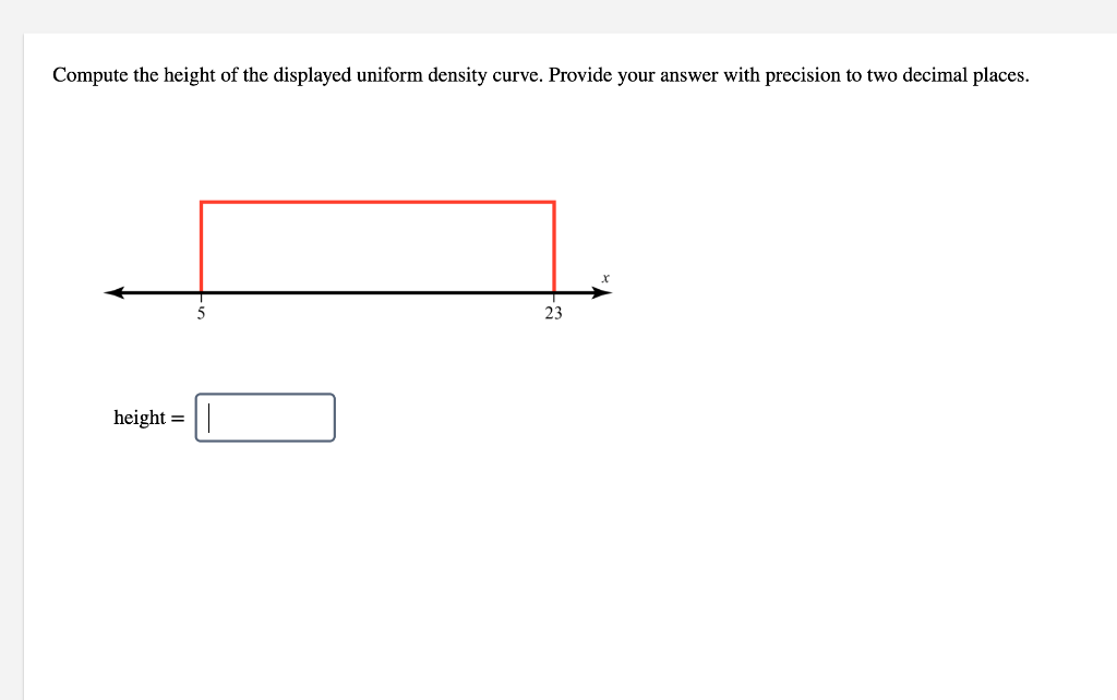 Solved Compute the height of the displayed uniform density | Chegg.com