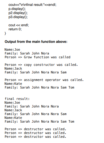 Solved 2. Implement a Person class as specified: data | Chegg.com
