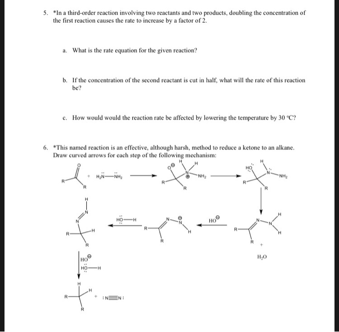 Solved 5. *In a third-order reaction involving two reactants | Chegg.com