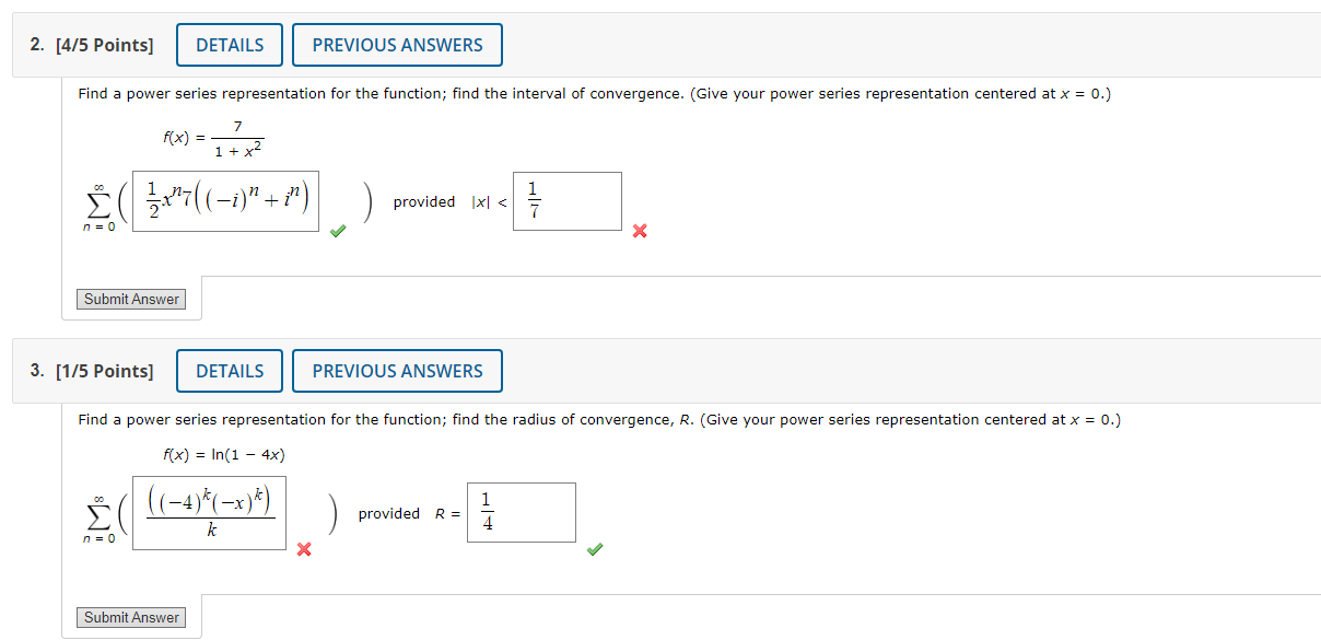 Find a power series representation for the function; | Chegg.com