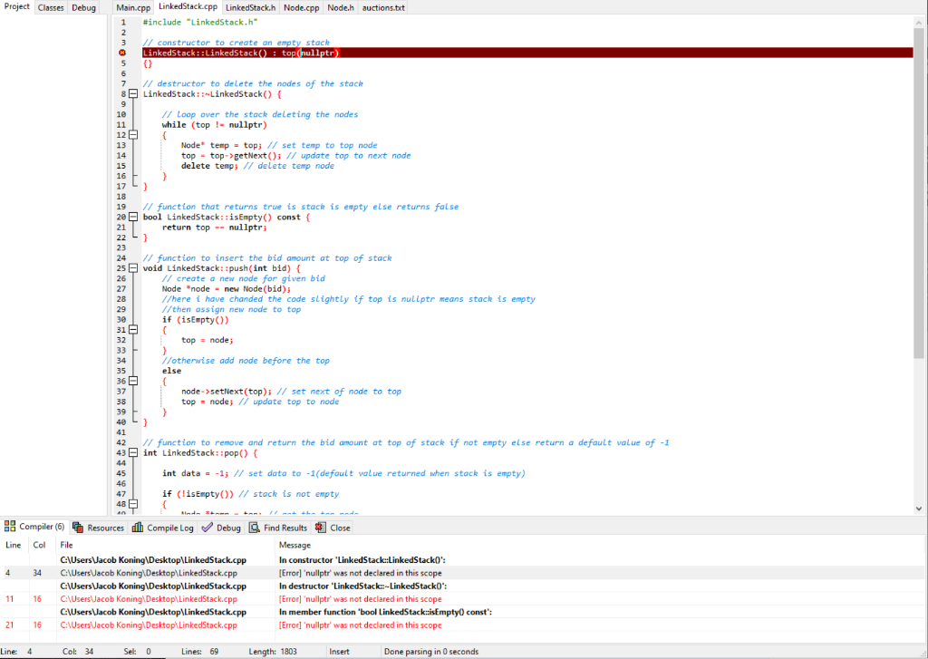I am developing code and it does not compile. I have | Chegg.com