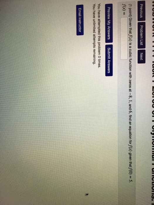 Solved Previous Problem List Next (1 point) Given that f(x) | Chegg.com