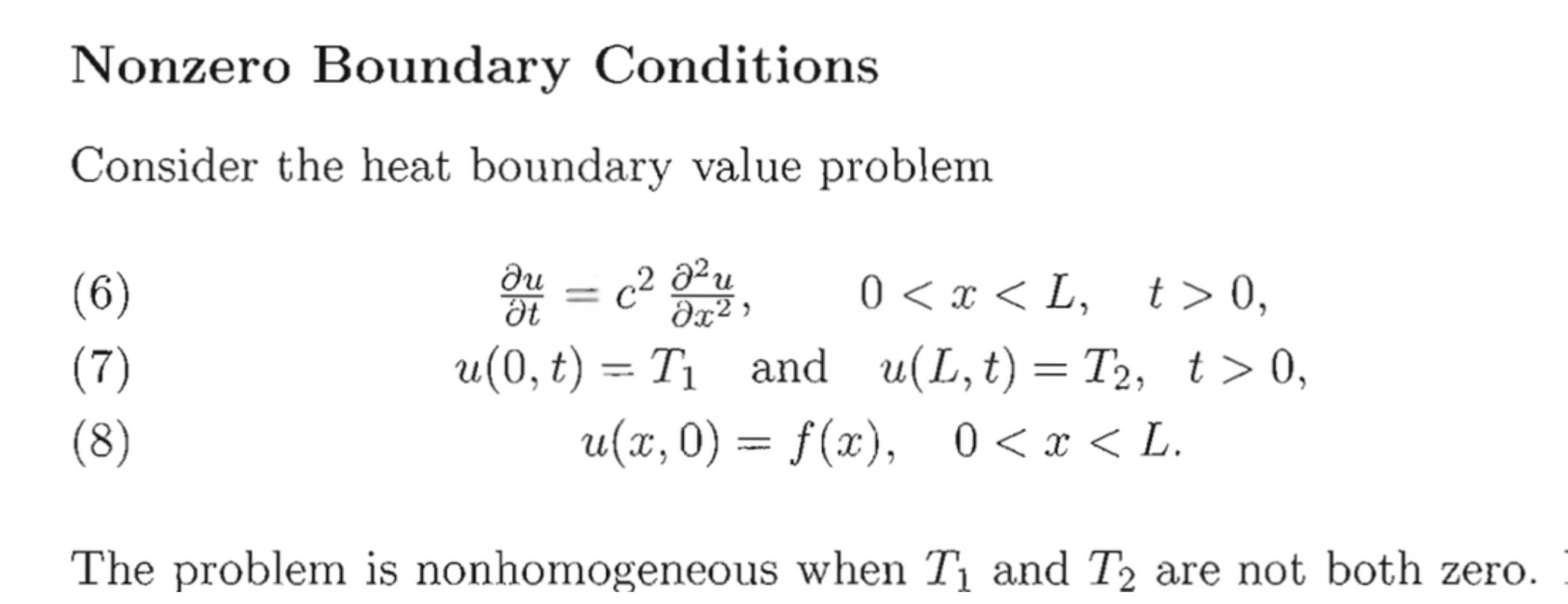 Solved Nonzero Boundary Conditions Consider the heat | Chegg.com