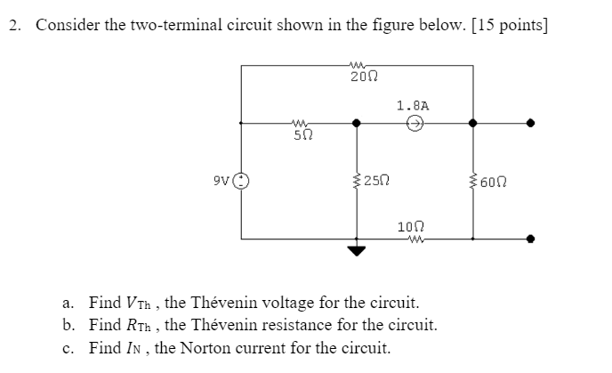 Solved 2. Consider the two-terminal circuit shown in the | Chegg.com