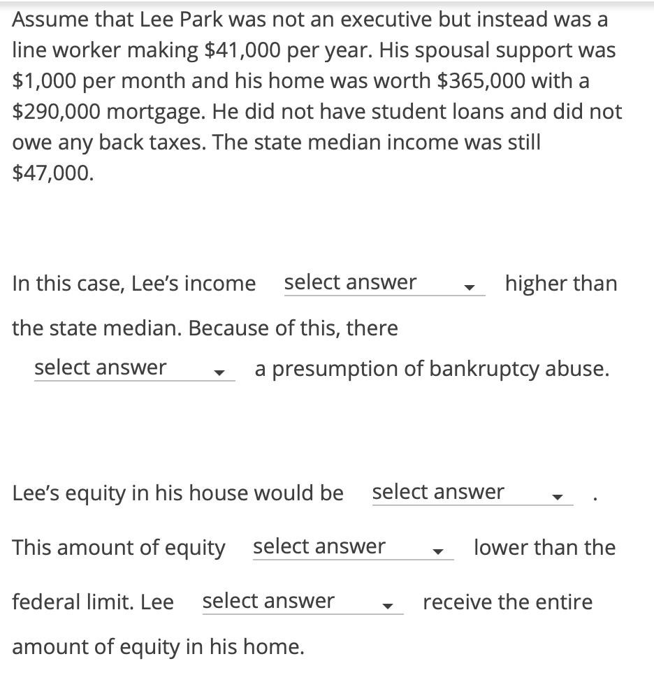 within the last three years, Lee have a federal | Chegg.com