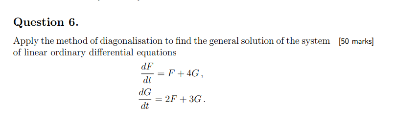 Solved Apply the method of diagonalisation to find the | Chegg.com