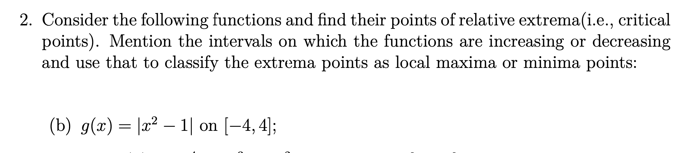 Solved Consider the following functions and find their | Chegg.com