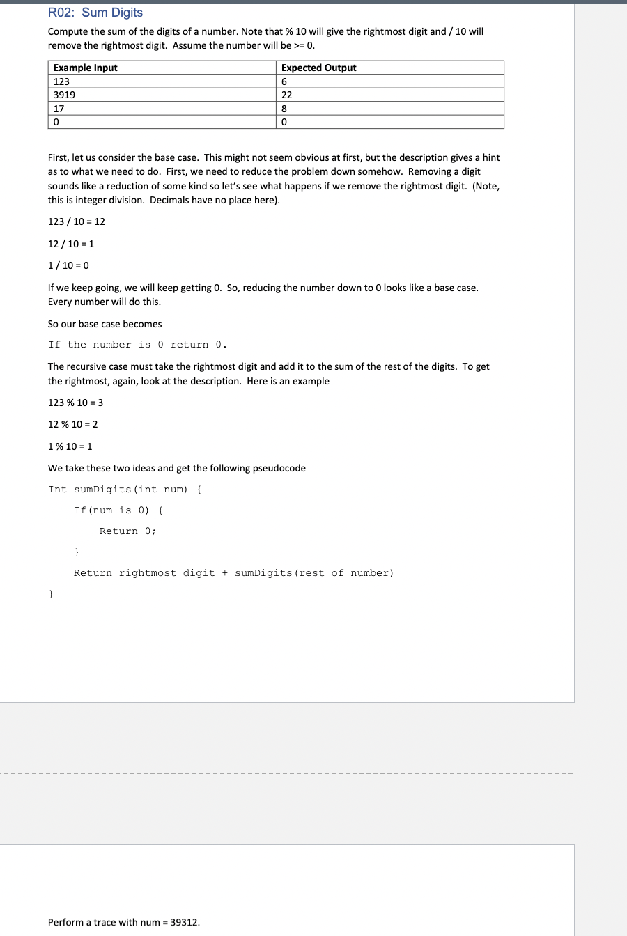 Solved Ro1 Reverse A String Write A Recursive Method That 9292