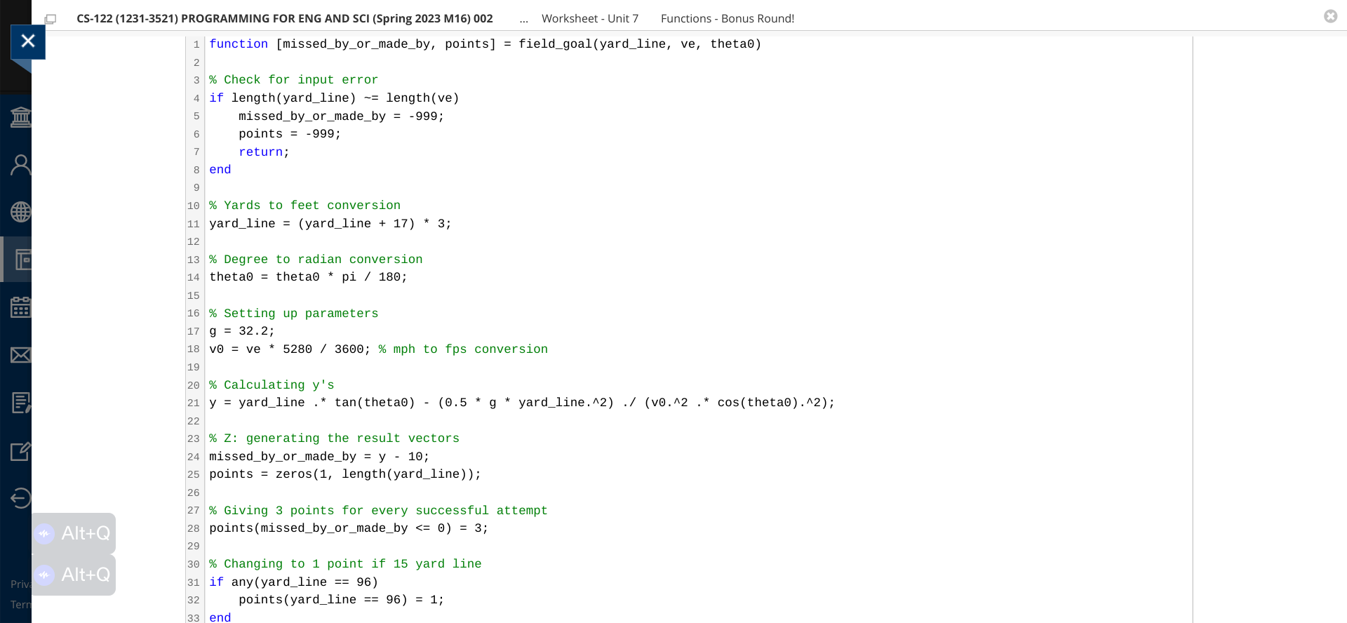 Solved IN MATLAB PLEASE!! This is the third time I have | Chegg.com