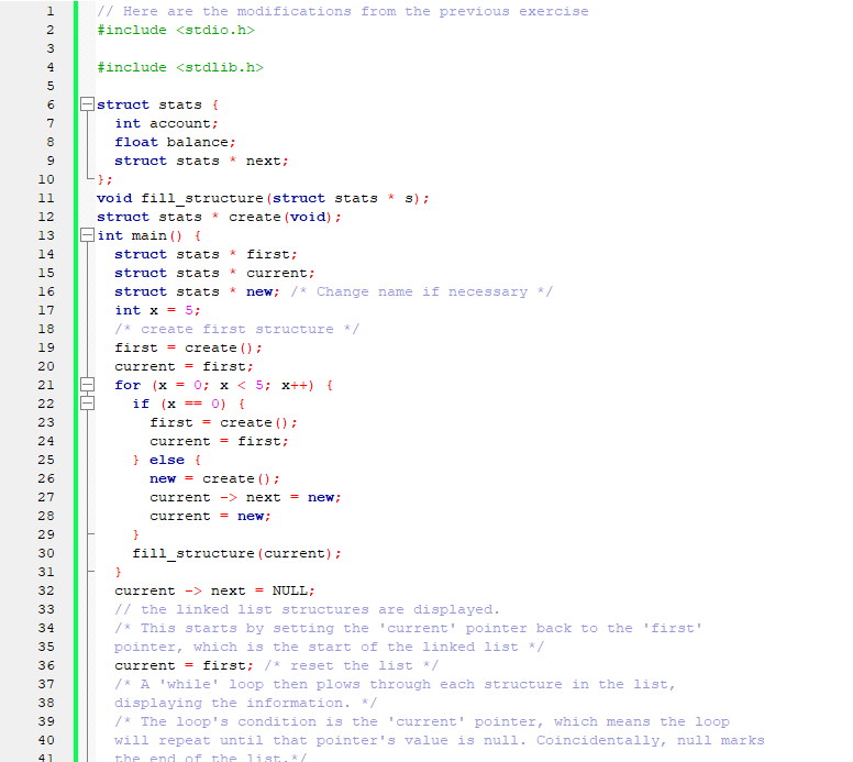 Solved Run and execute LinkedList06.c code we created in | Chegg.com