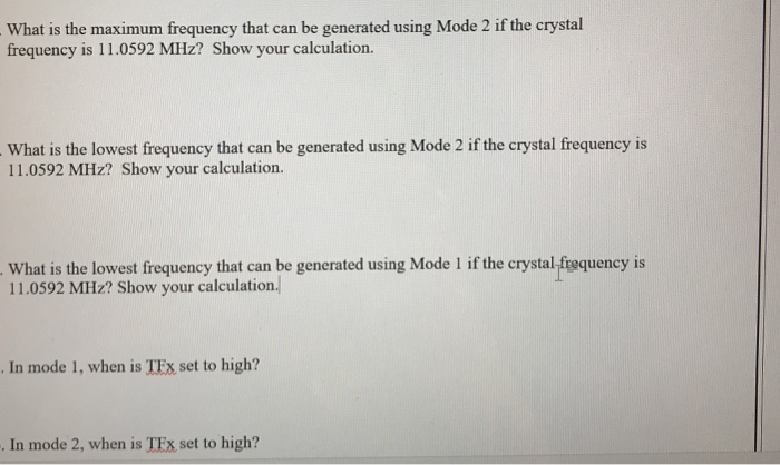 Solved What is the maximum frequency that can be generated | Chegg.com