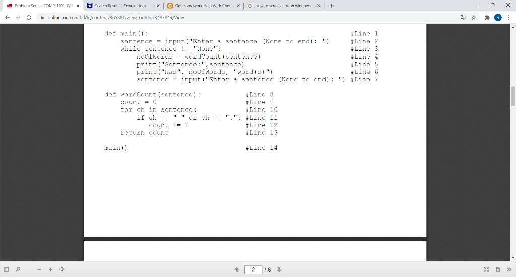 Solved Problem Set 1 -COMP-1001-06 X Search Results Course | Chegg.com