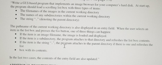 Solved Write A Gul Based Program That Implements An Image