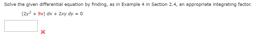 Solved Solve the given differential equation by finding, as | Chegg.com