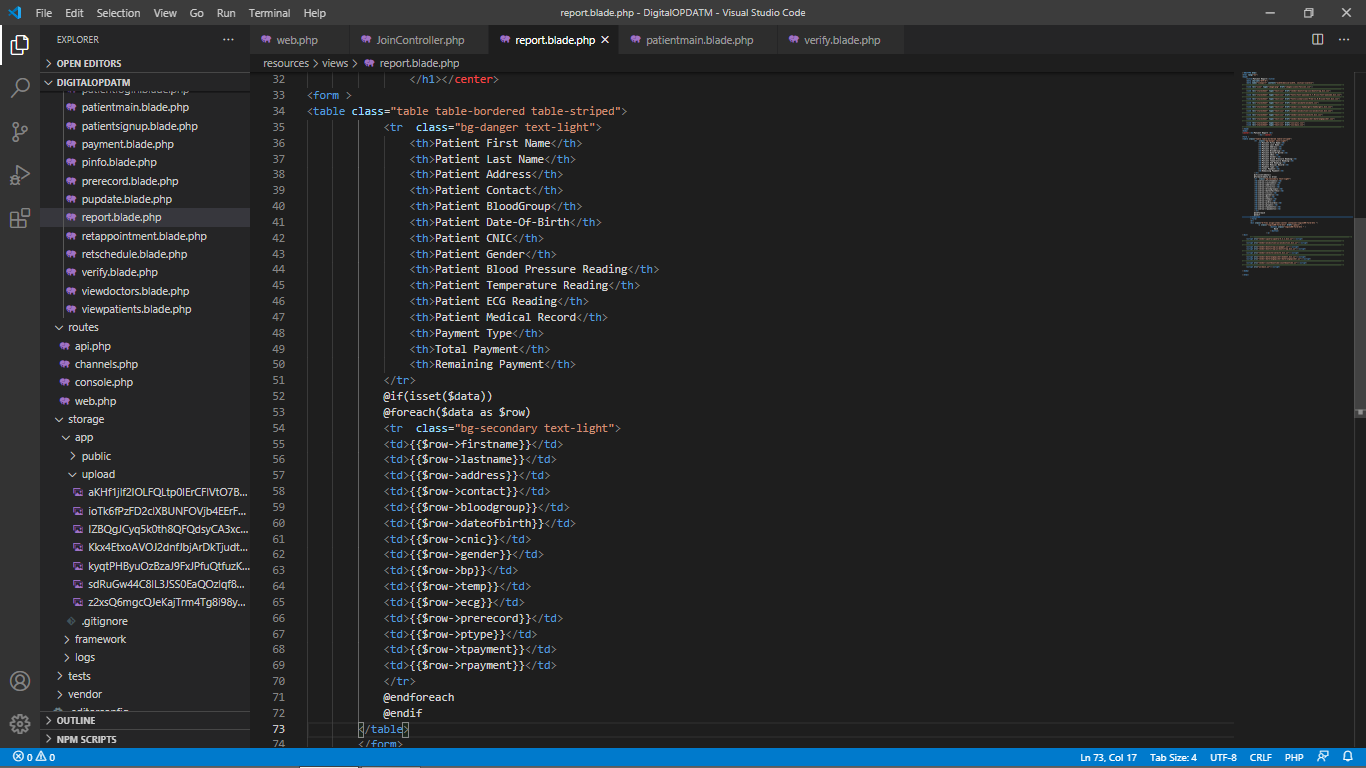 Solved This is my laravel code. What it is doing right now | Chegg.com