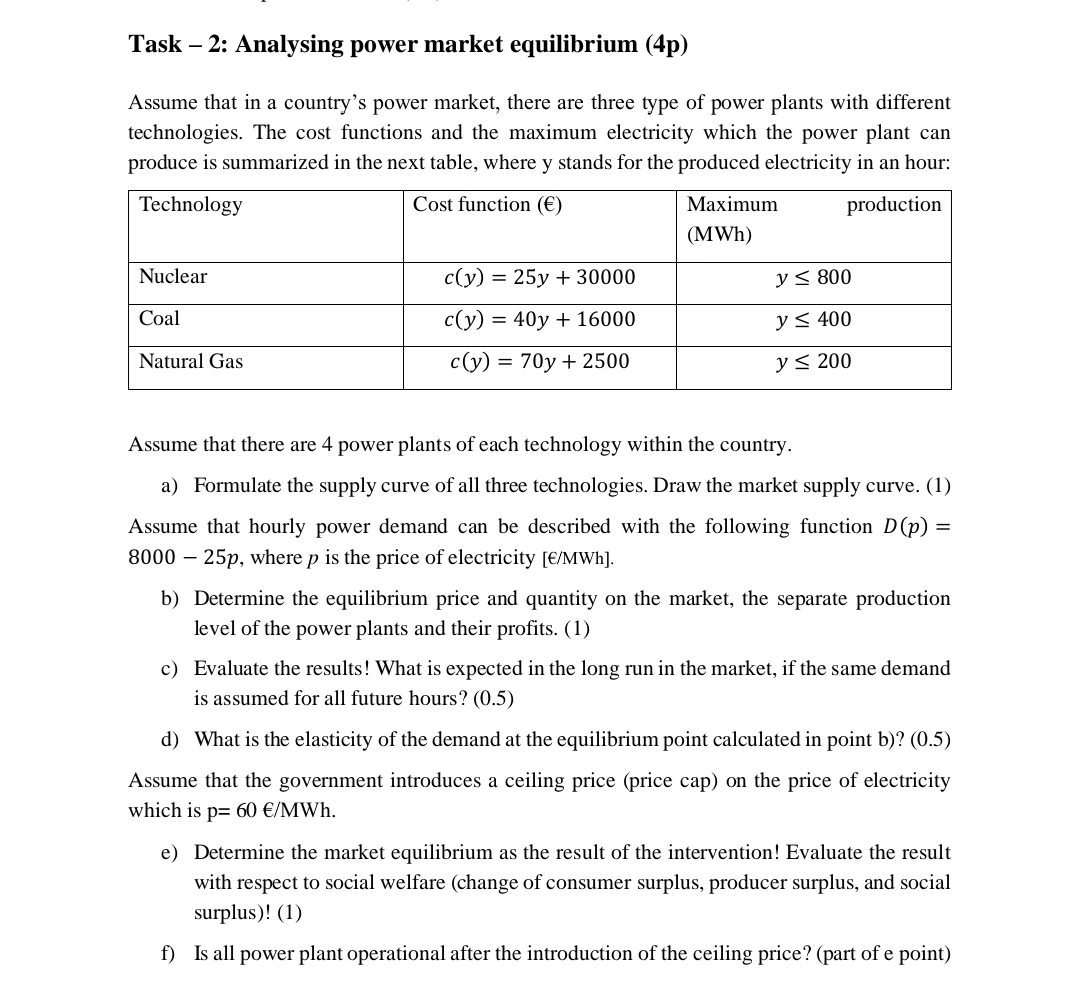 Solved upply ctunctionarate proTask - 2: Analysing power | Chegg.com