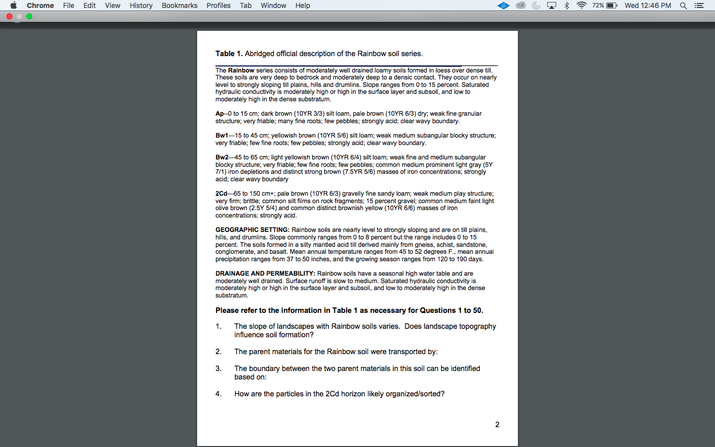 Solved Table 1. Abridged official description of the Rainbow | Chegg.com