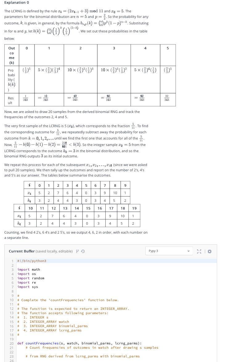 Solved Binomial RNG Problem Submissions Leaderboard | Chegg.com