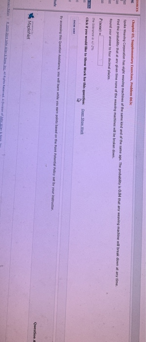 Solved Chapter 05, Section 5.4, Problem 30c Let.x be a | Chegg.com