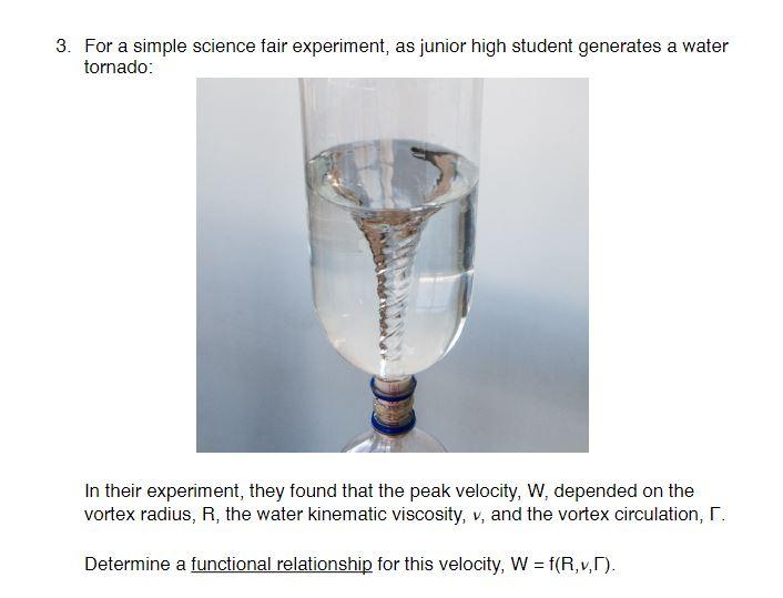 Solved 3. For a simple science fair experiment, as junior | Chegg.com