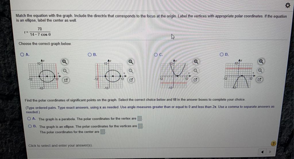 Solved Match the equation with the graph. Include the | Chegg.com