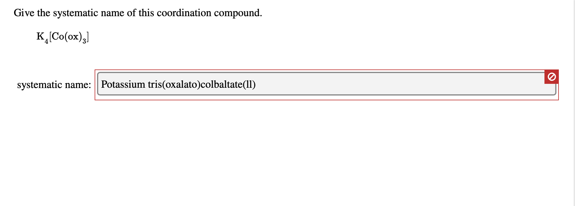 Solved Give the systematic name of this coordination | Chegg.com