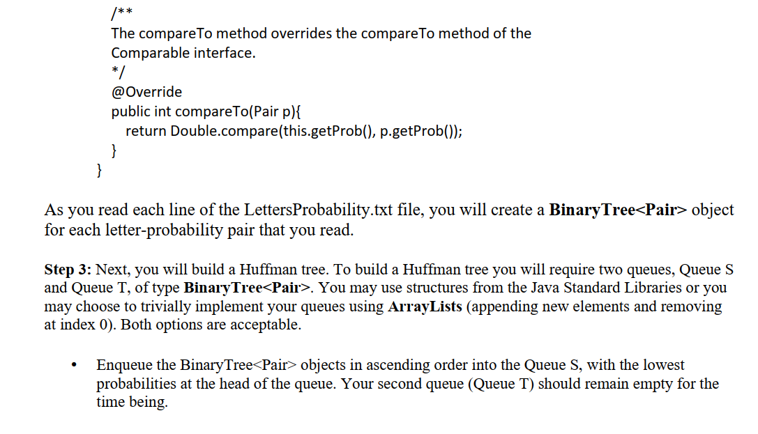 Solved This assignment in on the Huffman coding algorithm | Chegg.com