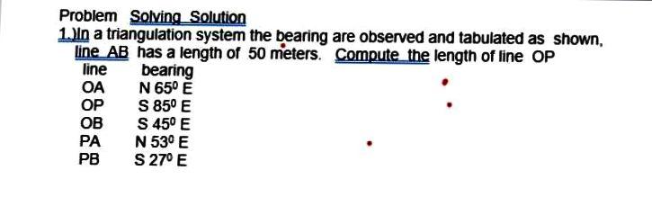 Problem Solving Solution 1.)In a triangulation system | Chegg.com