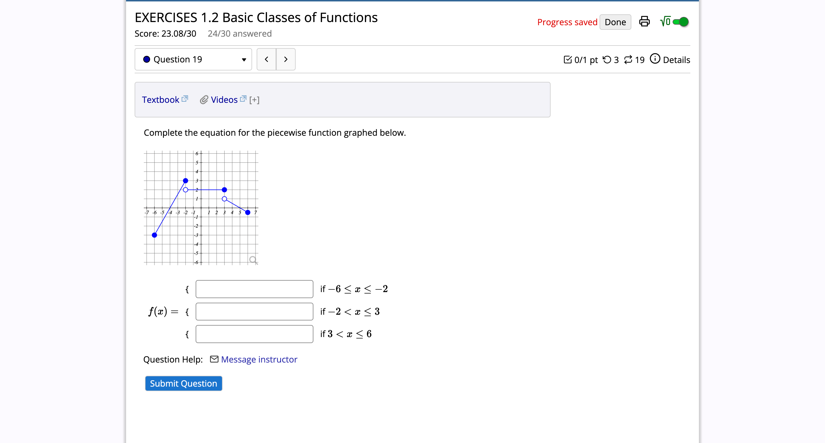 Solved Complete the equation for the piecewise function | Chegg.com