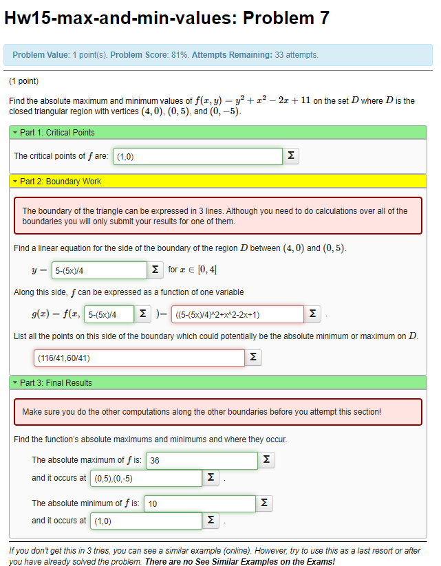 Solved Hw15-max-and-min-values: Problem 7 Problem Value: 1 | Chegg.com