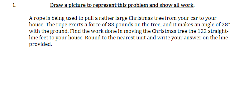 Solved Draw a picture to represent this problem and show all | Chegg.com