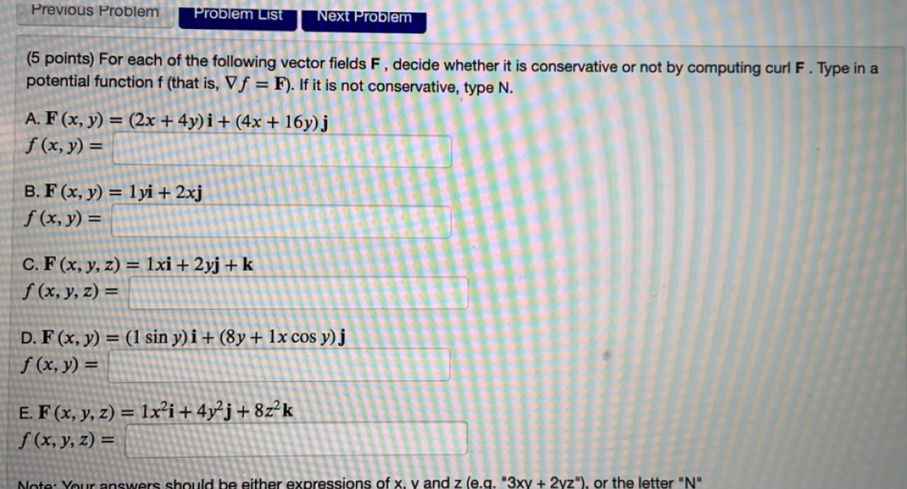 Solved Previous Problem Problem List Next Problem (5 points) | Chegg.com