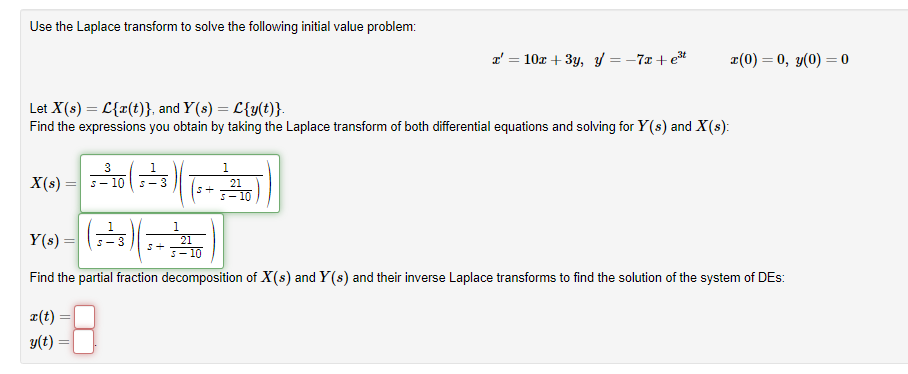Solved Use the Laplace transform to solve the following | Chegg.com
