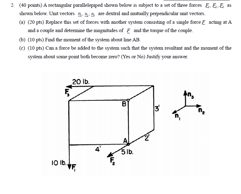 Solved 2. (40 points) A rectangular parallelepiped shown | Chegg.com