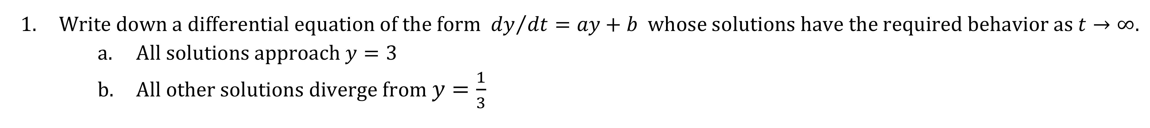 Solved Write down a differential equation of the form | Chegg.com