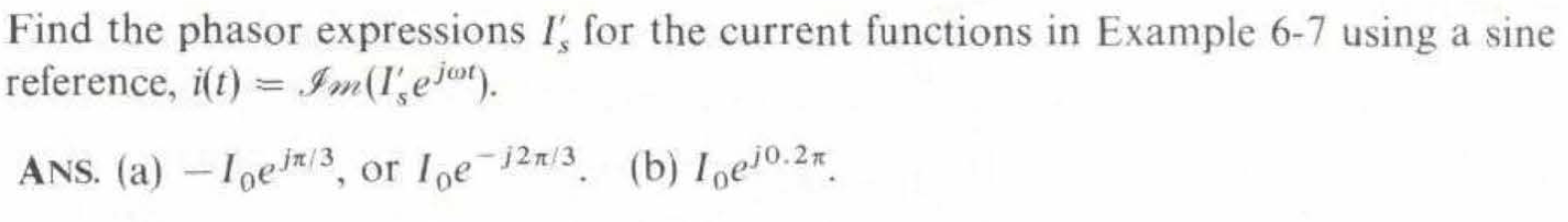Solved Find the phasor expressions Is′ for the current | Chegg.com