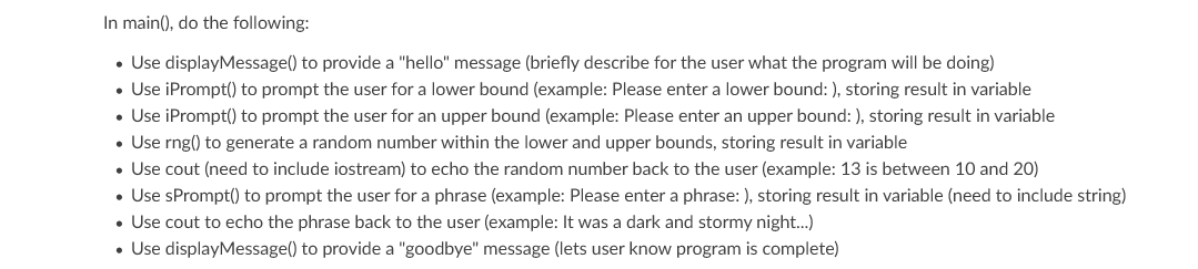 Solved Define the following functions in the toolkit | Chegg.com
