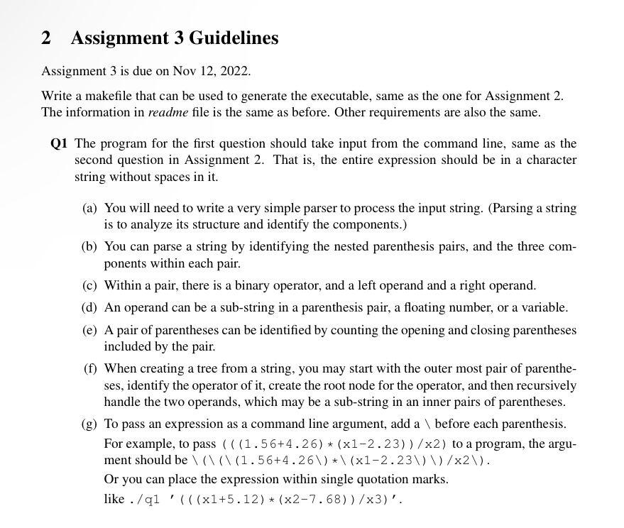 Solved 1 Binary Expression Tree 1. (100\%) Write a C program | Chegg.com