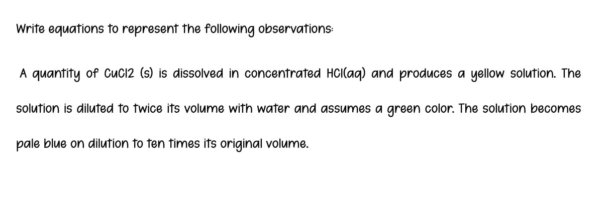 Solved Write equations to represent the following | Chegg.com