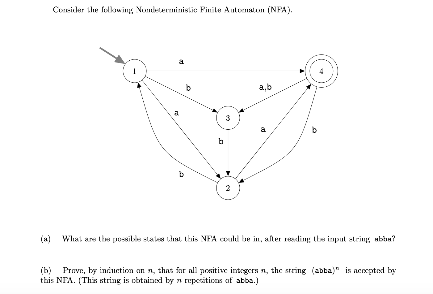 Solved Consider the following Nondeterministic Finite | Chegg.com