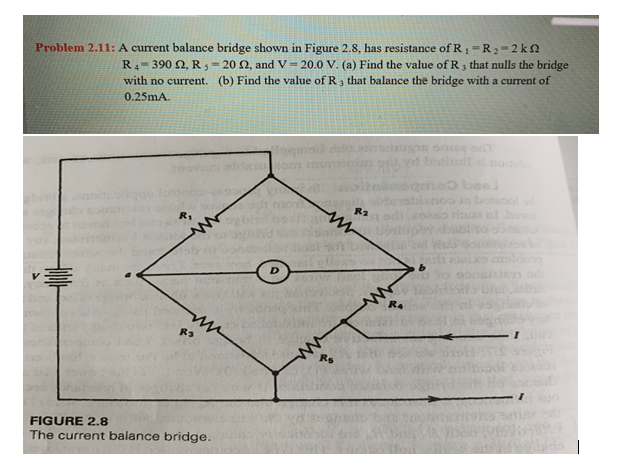 Solved Problem 2.11: A current balance bridge shown in | Chegg.com
