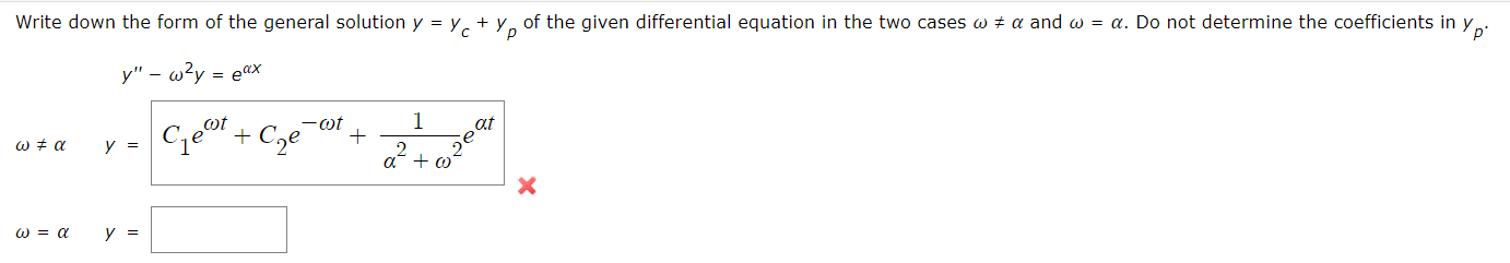Solved Write down the form of the general solution y=yc+yp | Chegg.com
