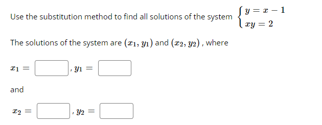 Solved Use the substitution method to find all solutions of | Chegg.com