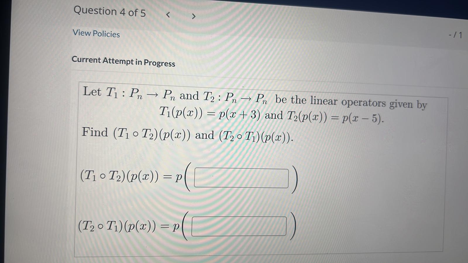 Let T1:Pn→Pn and T2:Pn→Pn be the linear operators | Chegg.com