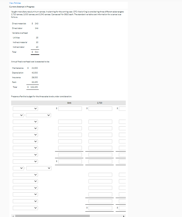 Solved View Policies Current Attempt in Progress Vaughn | Chegg.com