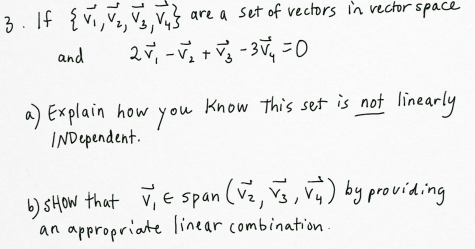 Solved 3. If {v1,v2,v3,v4} are a set of vectors in vector | Chegg.com
