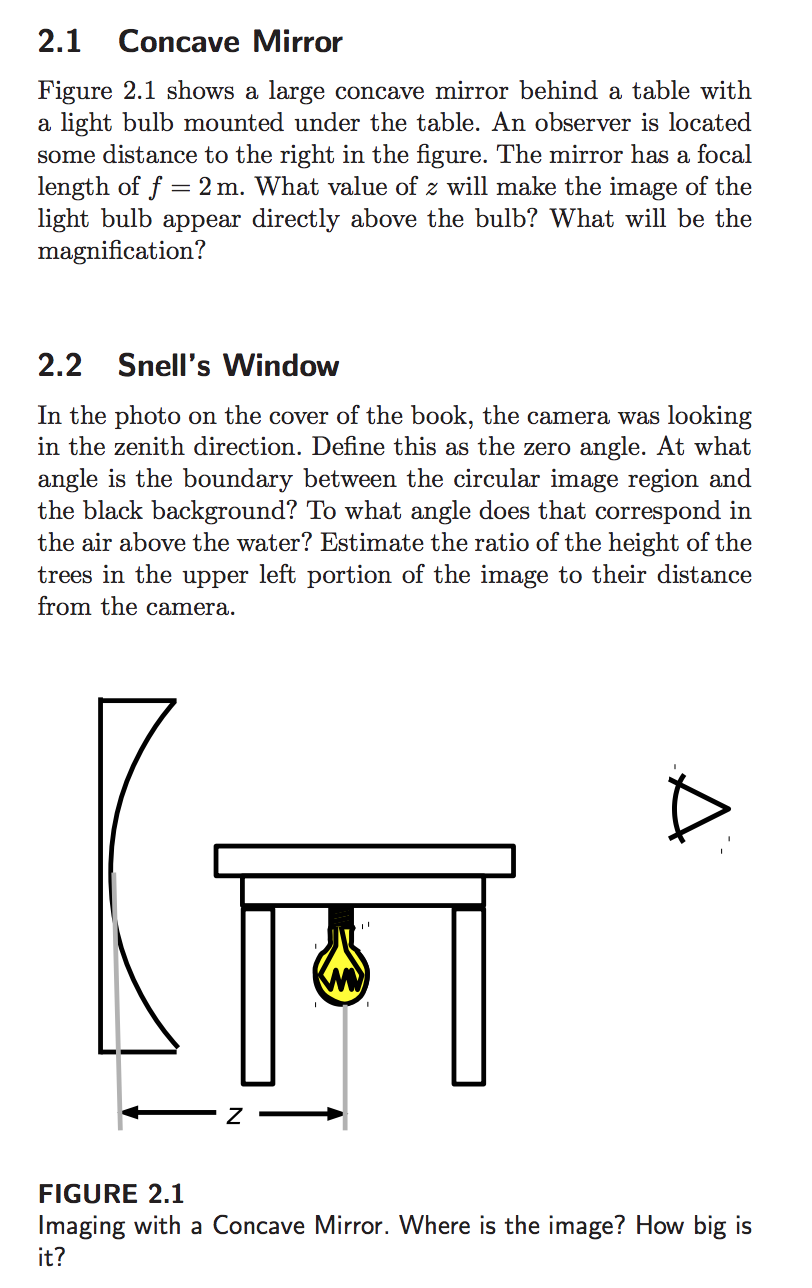 Solved 2.1 Concave Mirror Figure 2.1 shows a large concave | Chegg.com