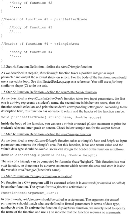 Solved .Learn to declare &create void and non-void functions | Chegg.com Solved .Learn to declare &create void and non-void functions | Chegg.com