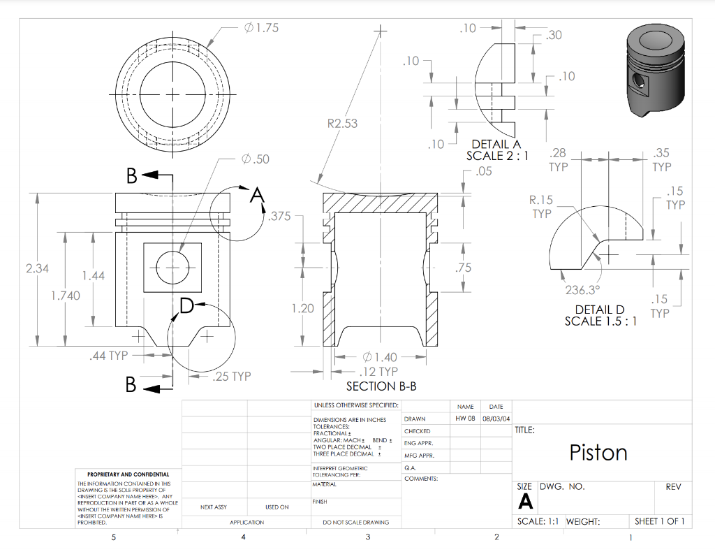 Solved Build Part in SolidWorks, Include file (.sldprt) for | Chegg.com
